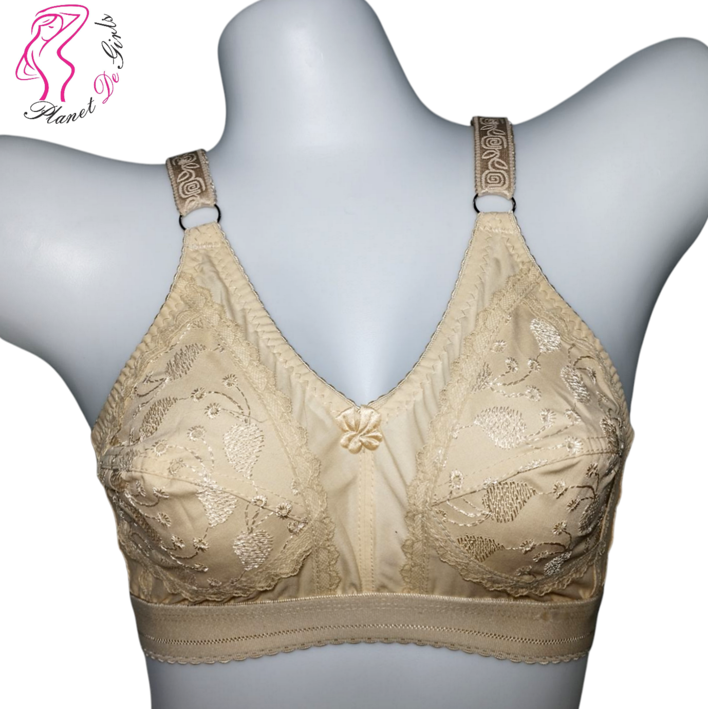 Embroidered Capri Cotton Bra – PLANET DE GIRLS